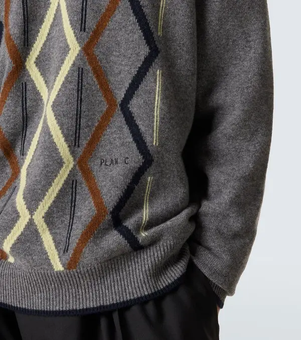 Plan C Intarsia Wool And Cashmere Sweater