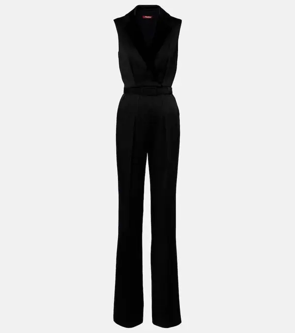 Max Mara Scalata Belted Jumpsuit - Black