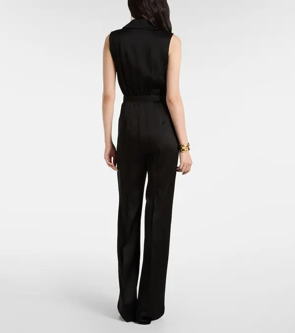 Max Mara Scalata Belted Jumpsuit - Black