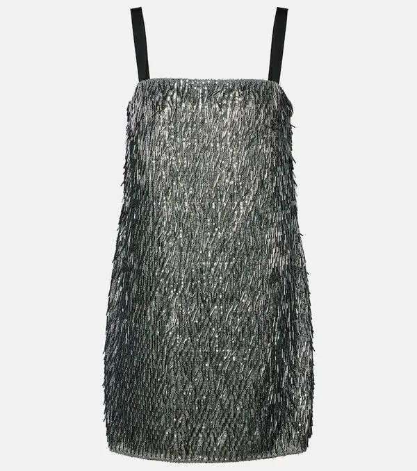Dolce & Gabbana Embellished Minidress - Silver