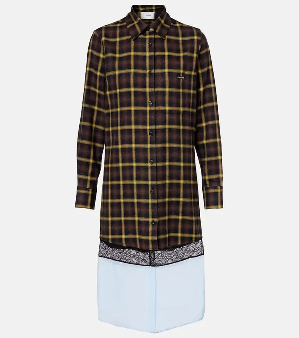 Coperni Checked Shirt Dress - Multicoloured