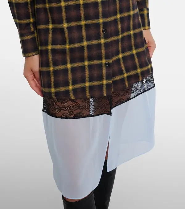 Coperni Checked Shirt Dress - Multicoloured