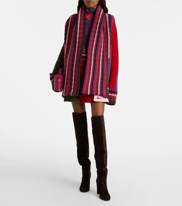 Emilio Pucci Striped Wool-blend Miniskirt - Multicoloured