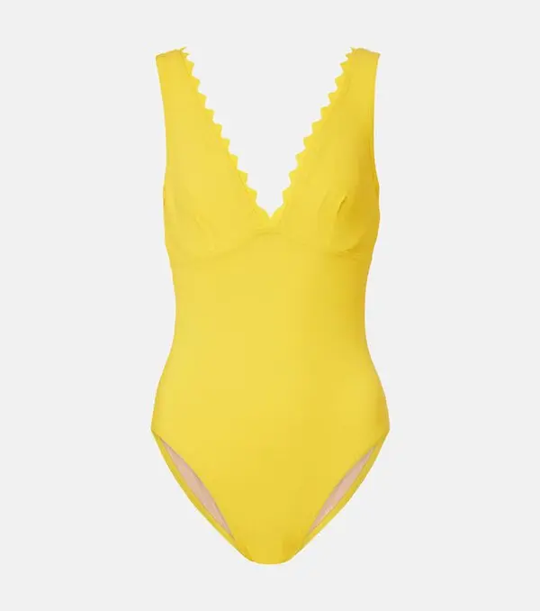 KARLA COLLETTO Ines Scalloped Swimsuit - Yellow