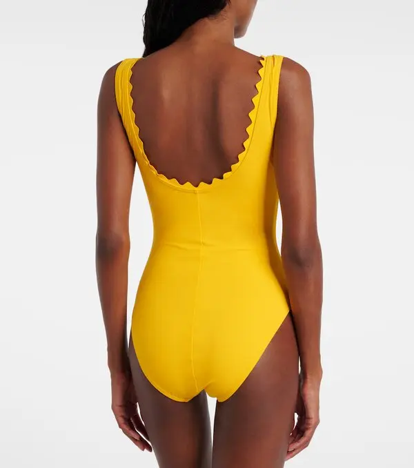 KARLA COLLETTO Ines Scalloped Swimsuit - Yellow