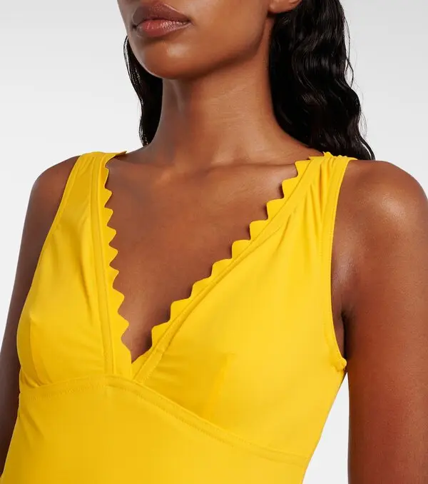 KARLA COLLETTO Ines Scalloped Swimsuit - Yellow