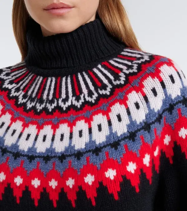 Bogner Ingrid Jacquard Cashmere Turtleneck Sweater - Multicoloured