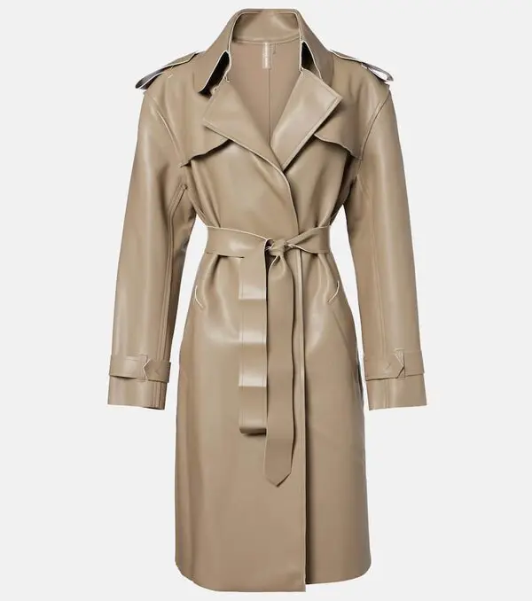 Norma Kamali Coated Trench Coat - Beige