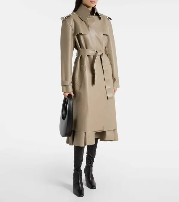 Norma Kamali Coated Trench Coat - Beige