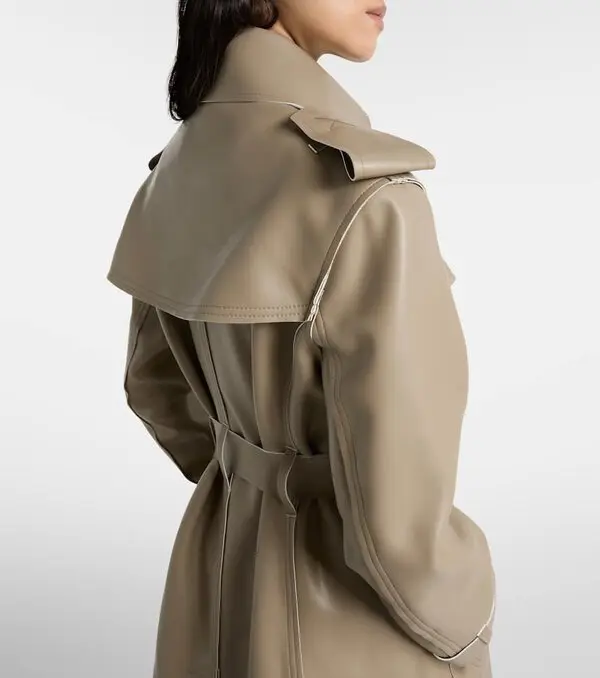 Norma Kamali Coated Trench Coat - Beige