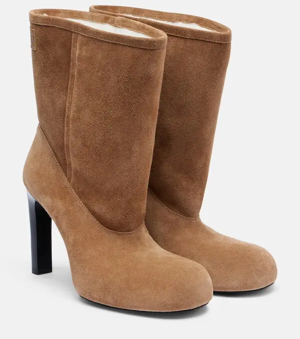 Balenciaga Fargo 80 Suede Ankle Boots