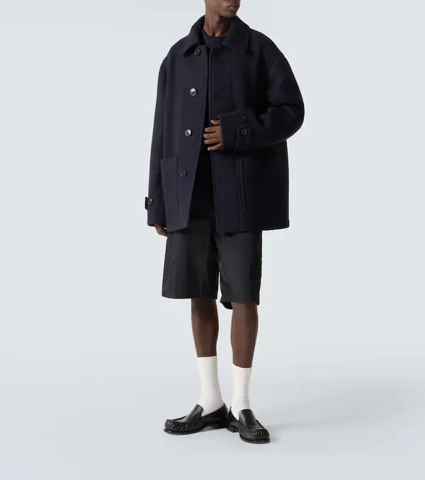 Dries Van Noten Wool And Cotton Buttoned Coat