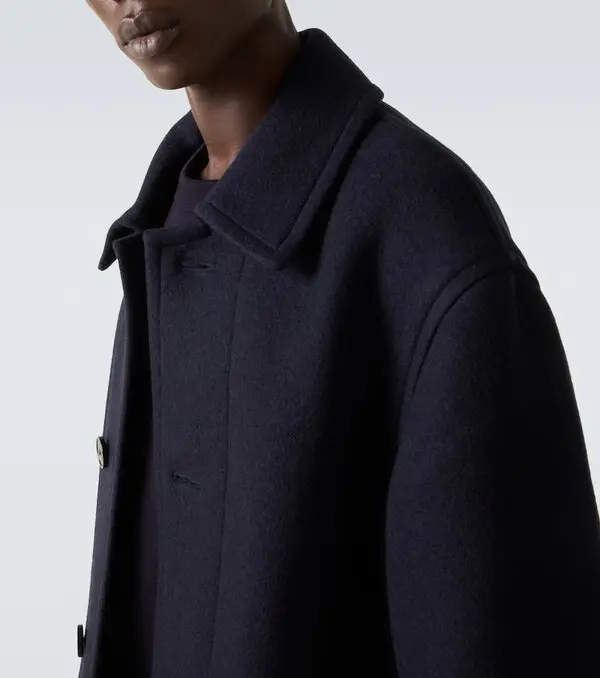 Dries Van Noten Wool And Cotton Buttoned Coat