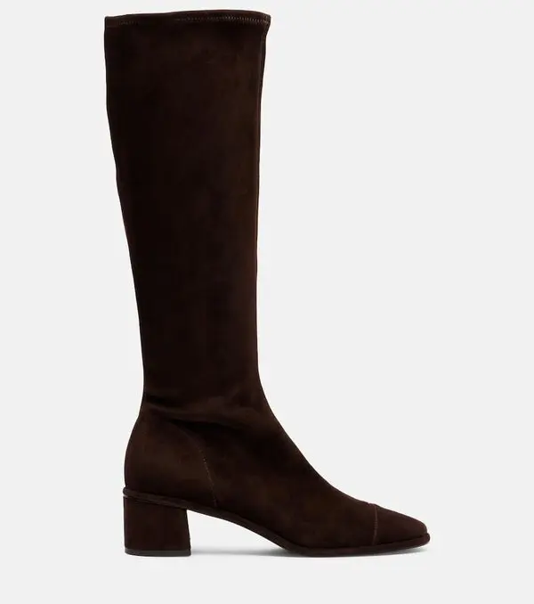 Tory Burch Cap-toe Suede Knee-high Boots