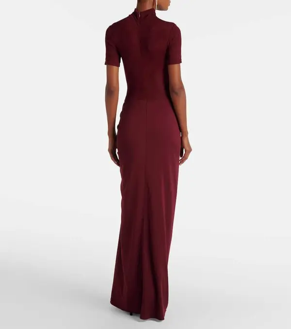Christopher Esber Gathered Ribbed-knit Gown
