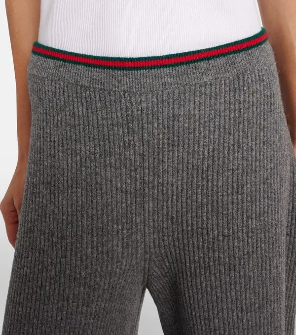 Gucci Ribbed-knit Wool-blend Pants