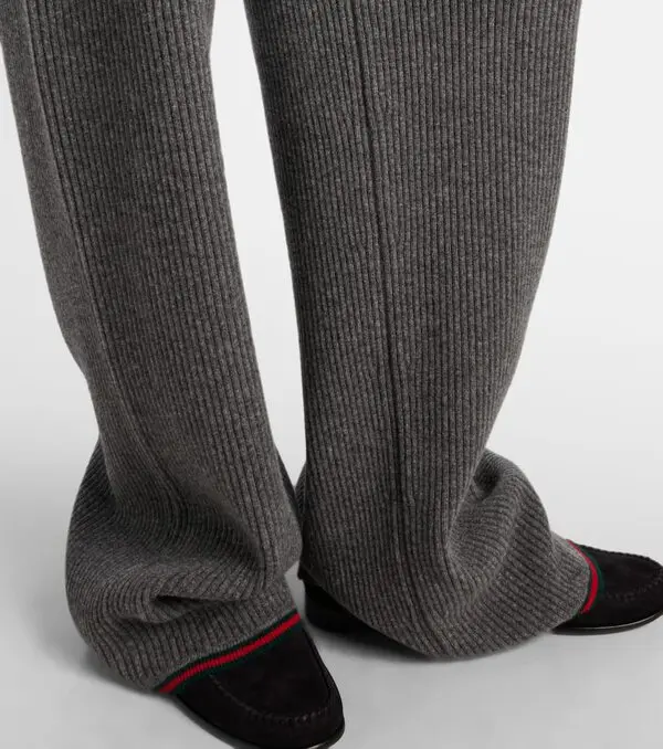 Gucci Ribbed-knit Wool-blend Pants