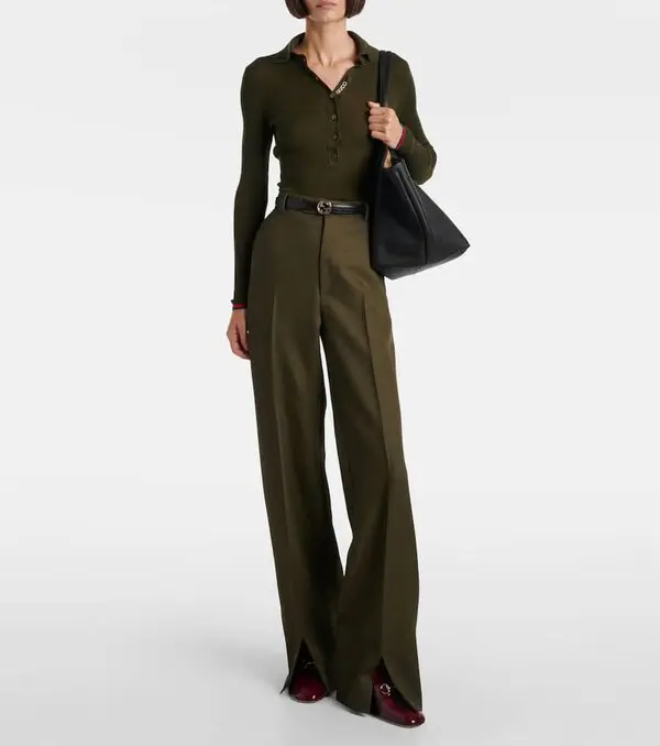 Gucci Wide-leg Wool And Mohair Trousers