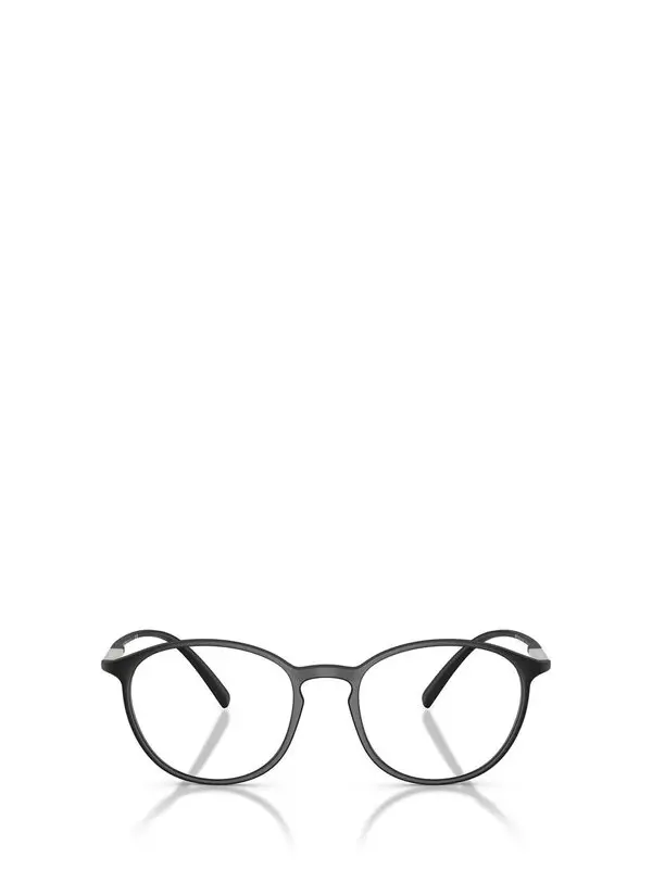 Giorgio Armani Round Frame Eyeglasses - Matte Black