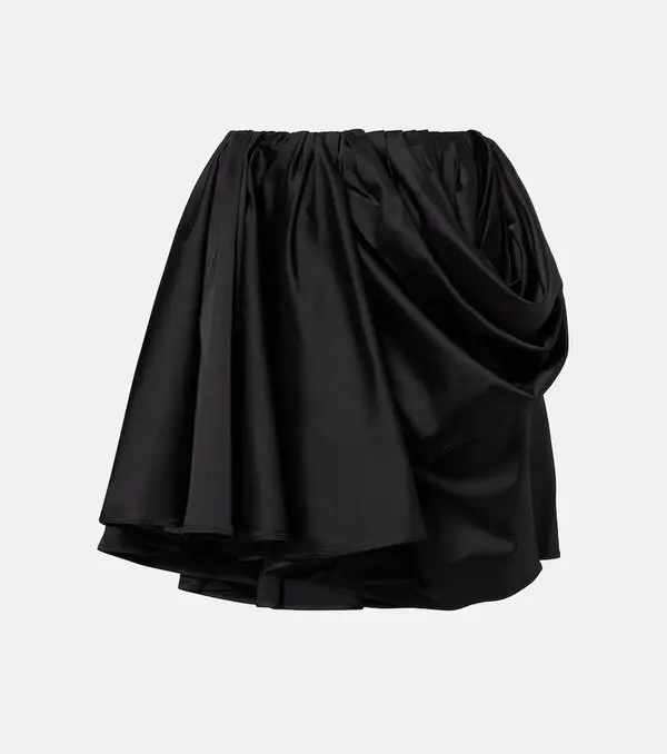 GANNI Draped Mini Skirt - Black