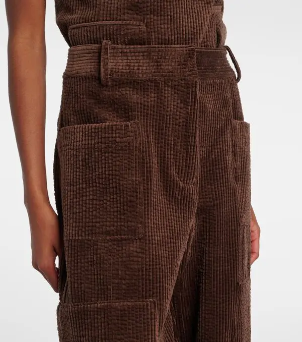 GANNI Cotton Corduroy Cargo Trousers