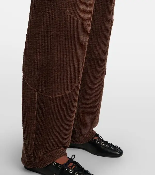GANNI Cotton Corduroy Cargo Trousers