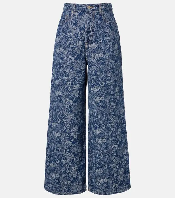 GANNI Tapestry Wide-leg Jeans