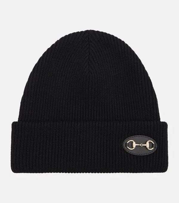 Gucci Horsebit Wool Beanie - Black