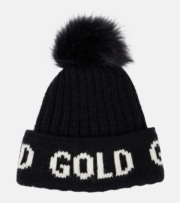 Goldbergh Logo Ribbed-knit Beanie - Black