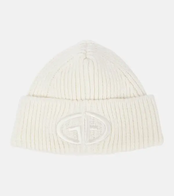 Goldbergh Valerie Logo Ribbed-knit Beanie - White