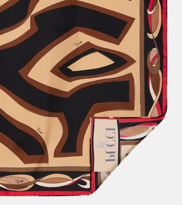 Emilio Pucci Labirinto Silk Twill Scarf