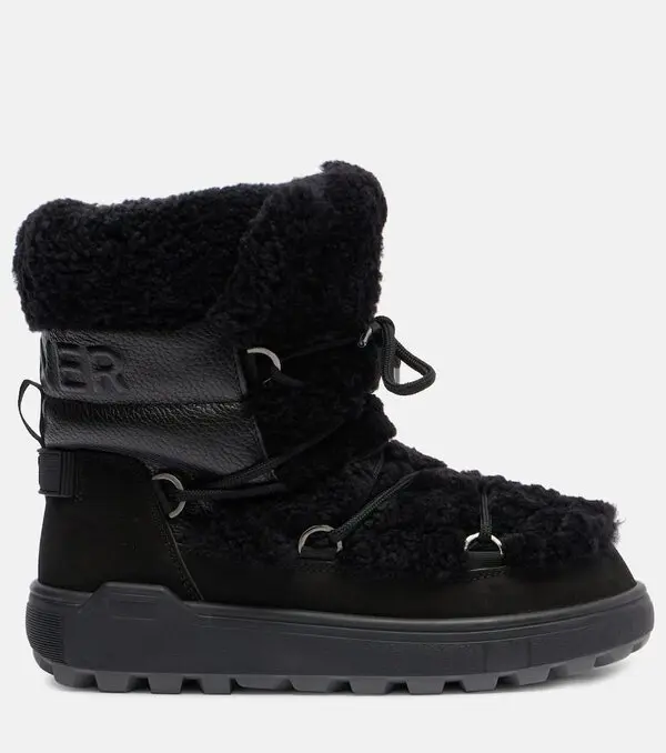 Bogner Chamonix Shearling-trimmed Suede Snow Boots - Black