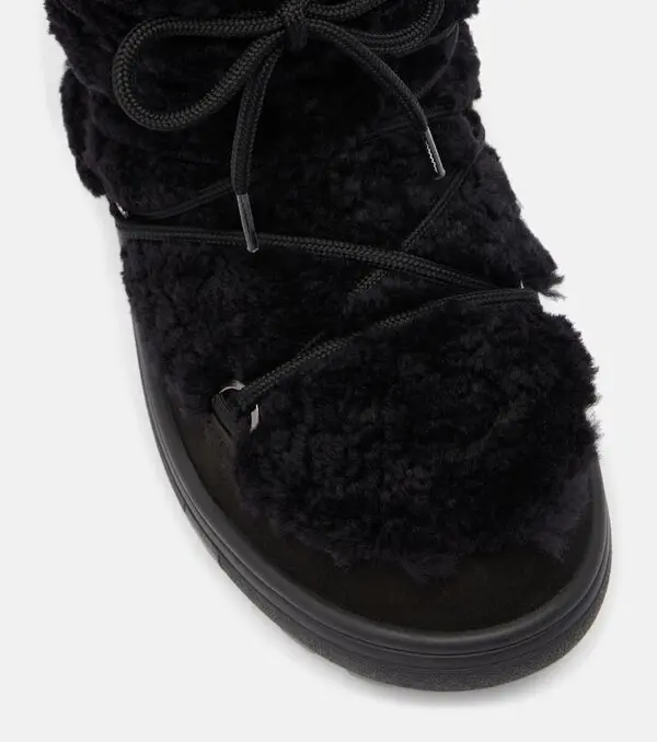 Bogner Chamonix Shearling-trimmed Suede Snow Boots - Black