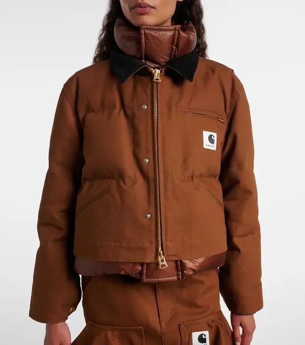Sacai X Carhartt Cotton Canvas Down Jacket