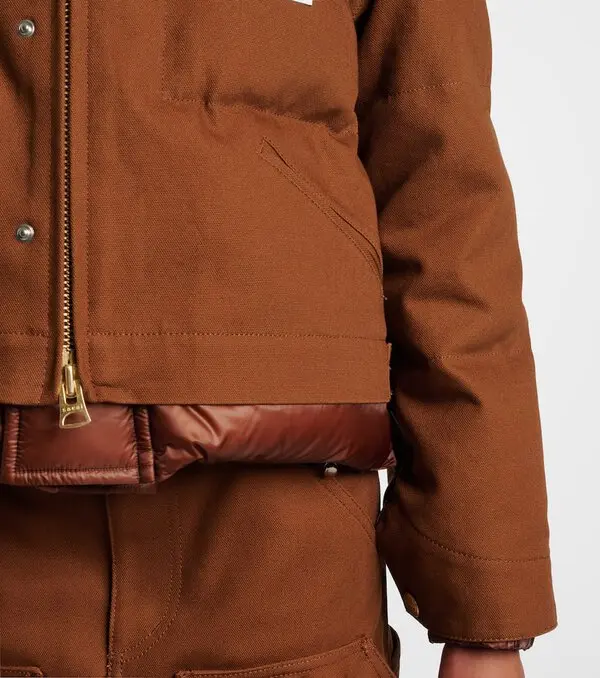 Sacai X Carhartt Cotton Canvas Down Jacket