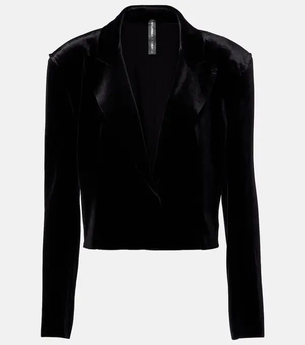 Norma Kamali Cropped Blazer - Black