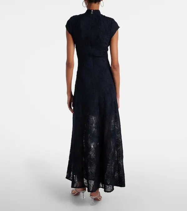 rotate flower mesh maxi dress light blue Women‘s Shirt Collar Pinstripe Pleated Belted Mini Dress Blue main image 1