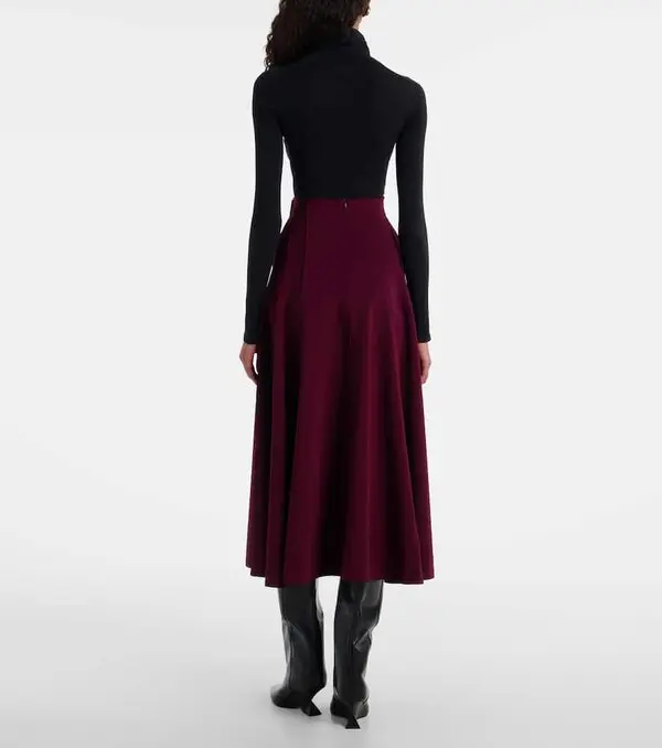 Norma Kamali High-rise Midi Skirt