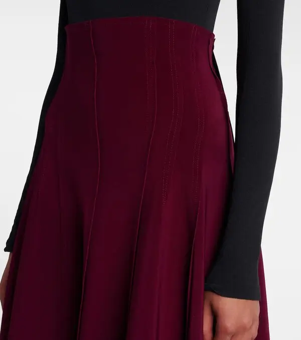Norma Kamali High-rise Midi Skirt