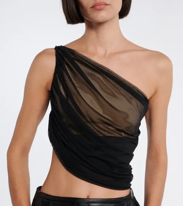 Norma Kamali Asymmetric Draped Top