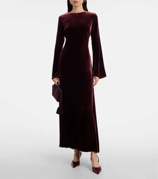 Remain Birger Christensen Velvet Maxi Dress