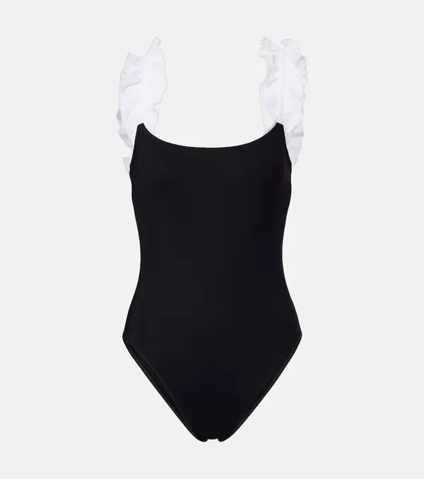 KARLA COLLETTO Evie Ruffled Swimsuit - Black