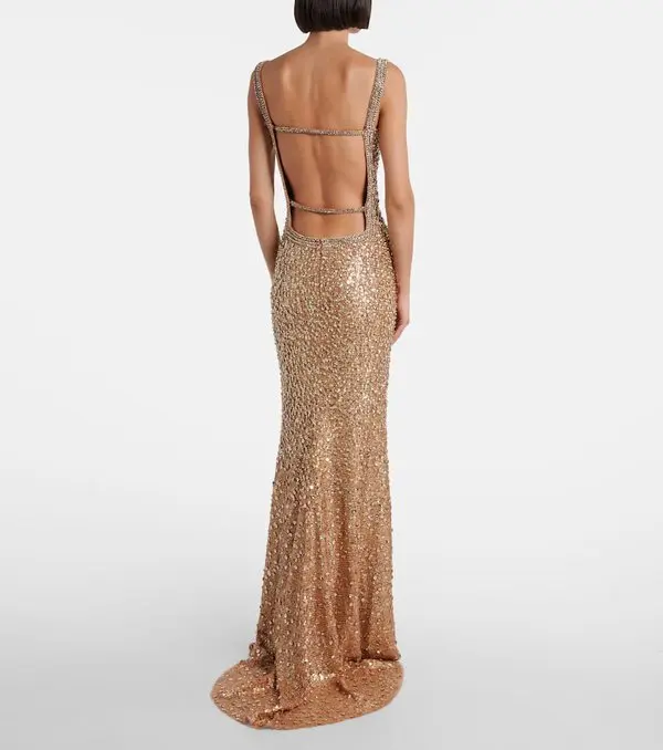 open lace back dress Black One Shoulder Side Split High Waist Dress – Wear.Style main image 1
