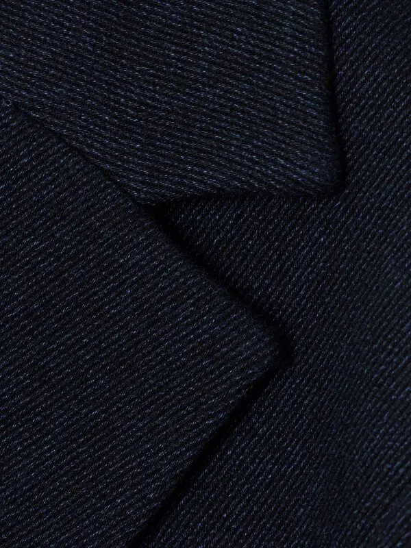 TWP Mattie Wool-blend Twill Coat - Navy