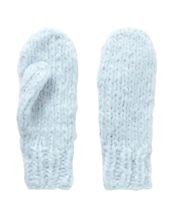 Suzie Kondi Mire Ribbed Cashmere Mittens - Blue