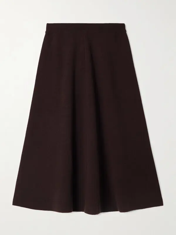 ALLUDE Wool And Cashmere-blend Midi Skirt