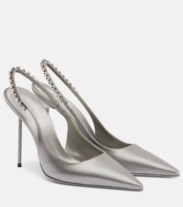Paris Texas Lidia 105 Embellished Slingback Pumps