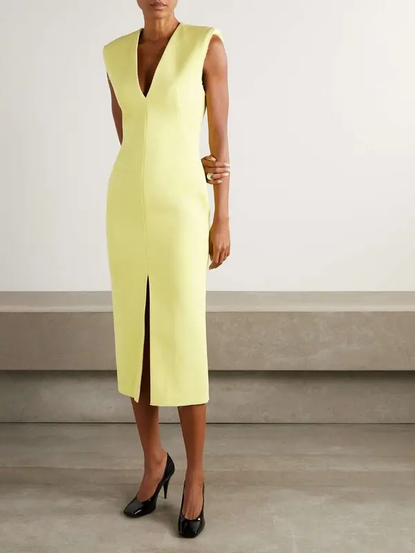 Givenchy Wool-blend Midi Dress - Bright Yellow