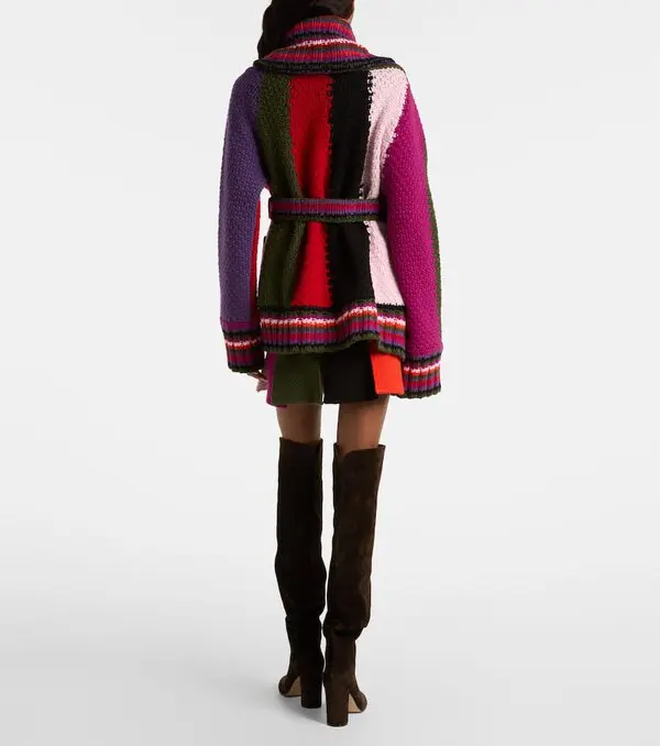 Emilio Pucci Striped Wool Wrap Cardigan - Multicoloured