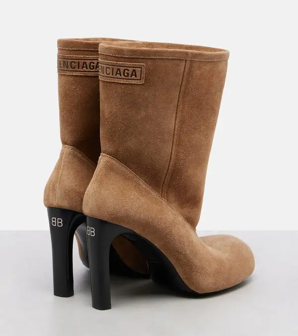 Balenciaga Fargo 80 Suede Ankle Boots